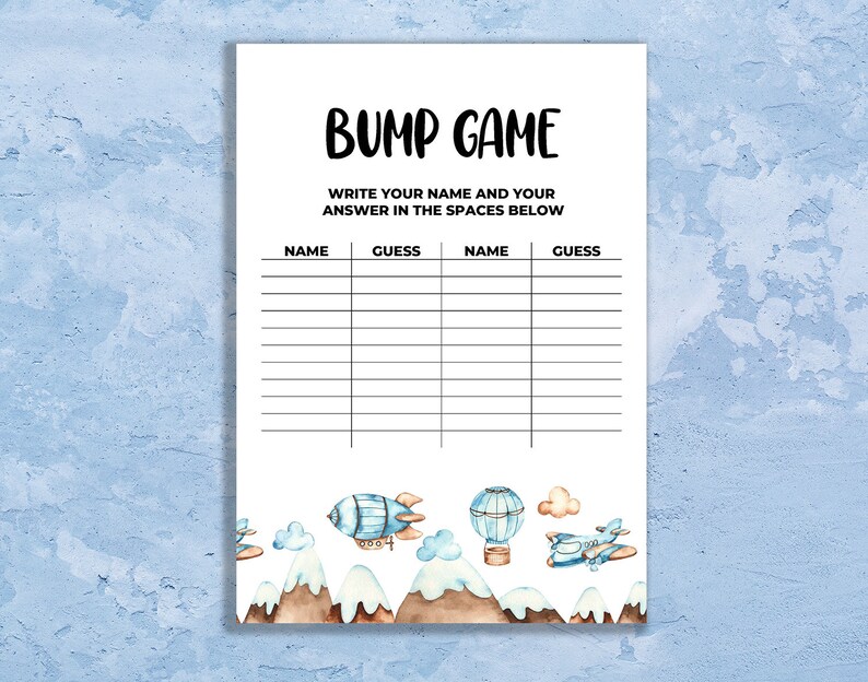 A4 Baby Shower Poster, Bump Game, Baby Shower Games, A4 Poster ...