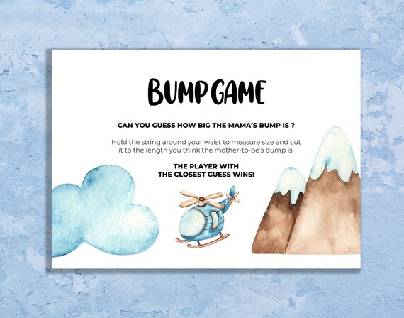A4 Baby Shower Poster Bump Game Baby Shower Games A4 - Etsy