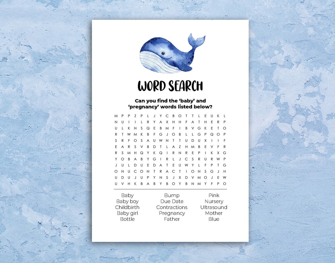 20 Baby Shower Games, Sea Animals, Animal Baby Shower, Baby Shower ...