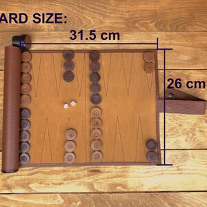 Custom Leather Backgammon Set Rolling Portable Game Leather - Etsy