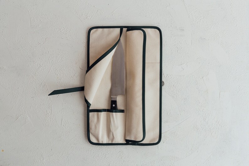 Chef Knife Roll, Leather Travel Knife Bag of 2/5/8 Pocket, Knife Case ...