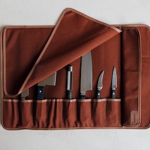 Canvas Knife Roll Set, Chef Knife Roll Case, Knife Storage, Chef Bag ...