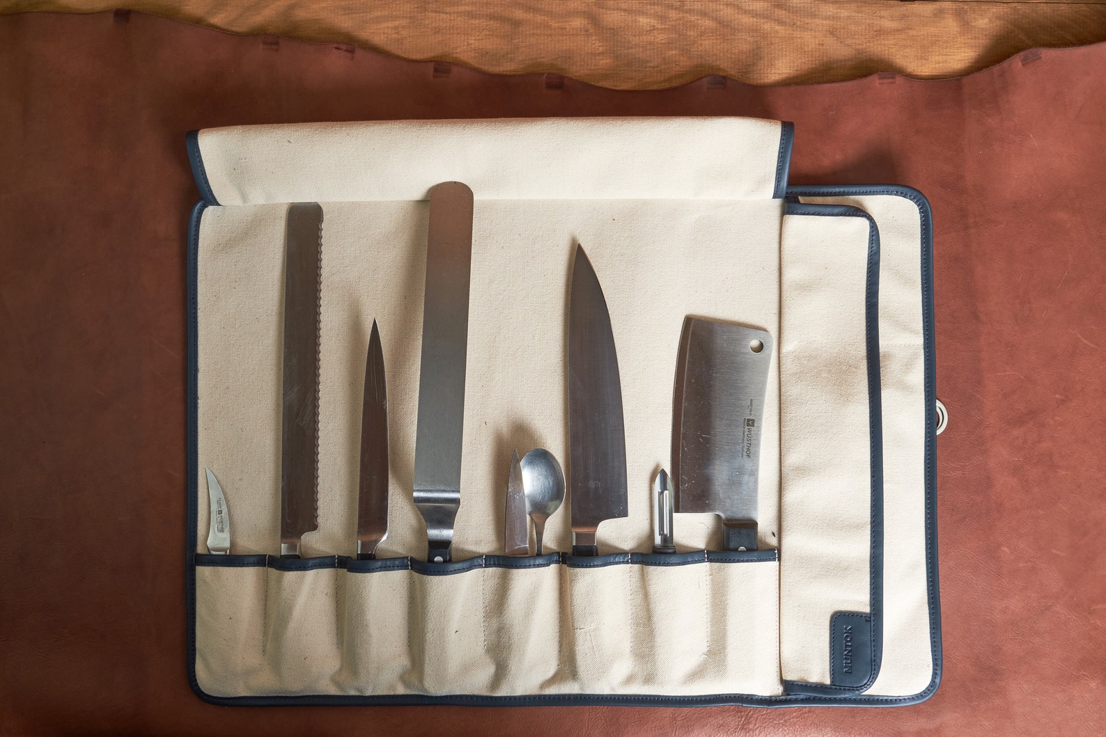 Chef Knife Roll Leather Travel Knife Bag of 8 Pocket Knife - Etsy