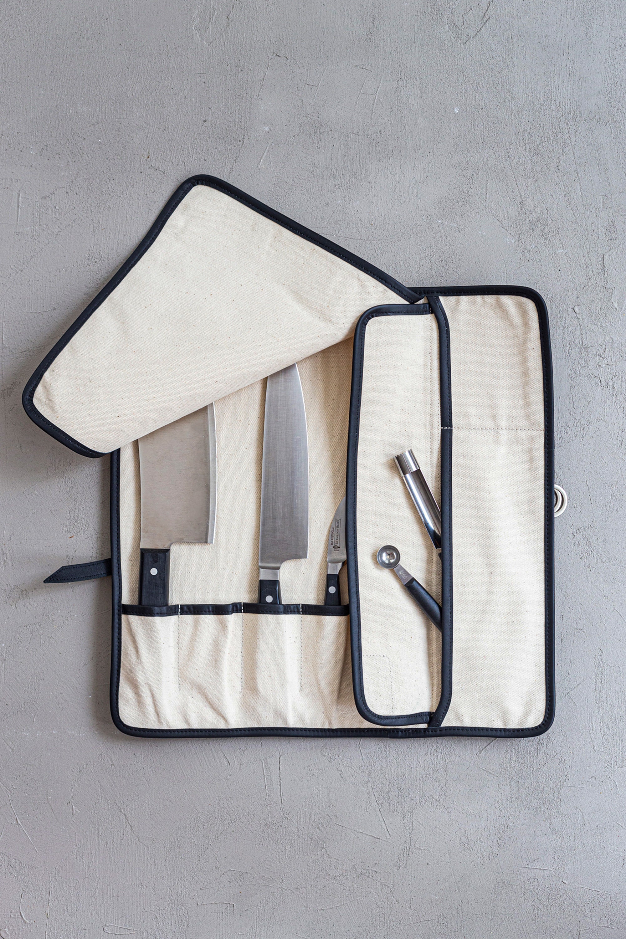 Chef Knife Roll, Leather Travel Knife Bag of 2/5/8 Pocket, Knife Case ...