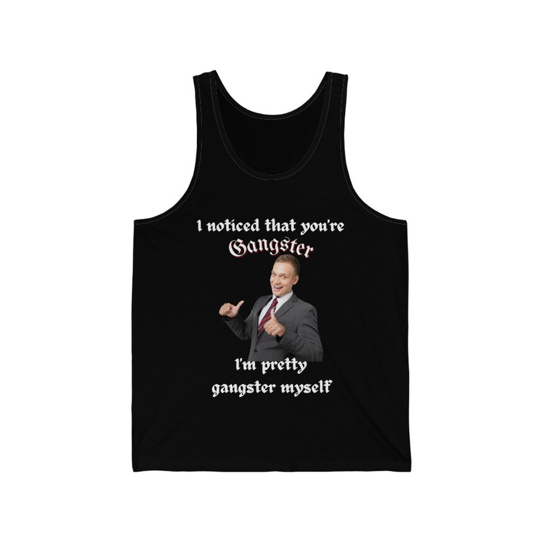 Gangster Tank Top for Men Funny Mens Shirt - Etsy
