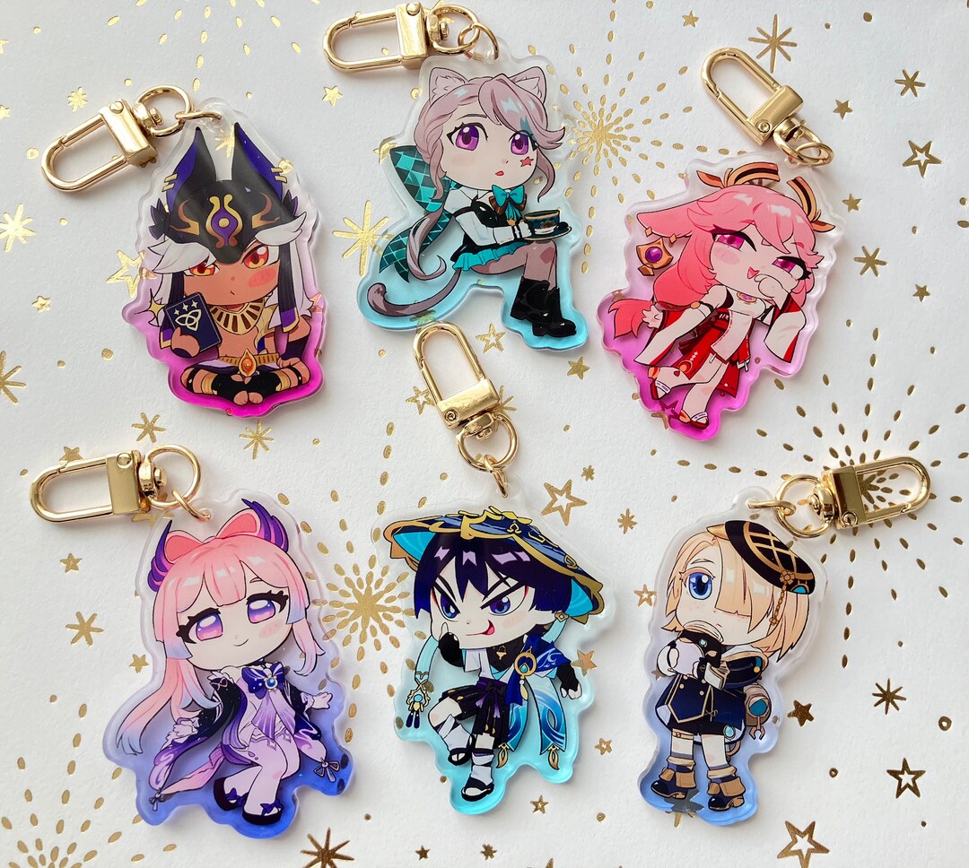 Genshin Impact Acrylic Keychains - Etsy