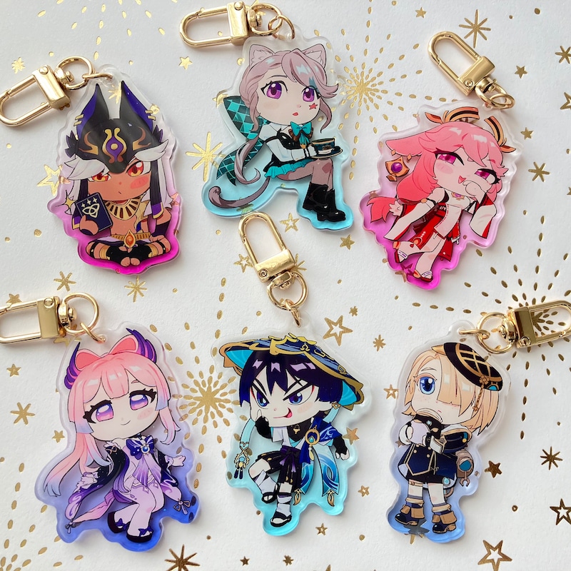 Cute Anime Keychains - Etsy