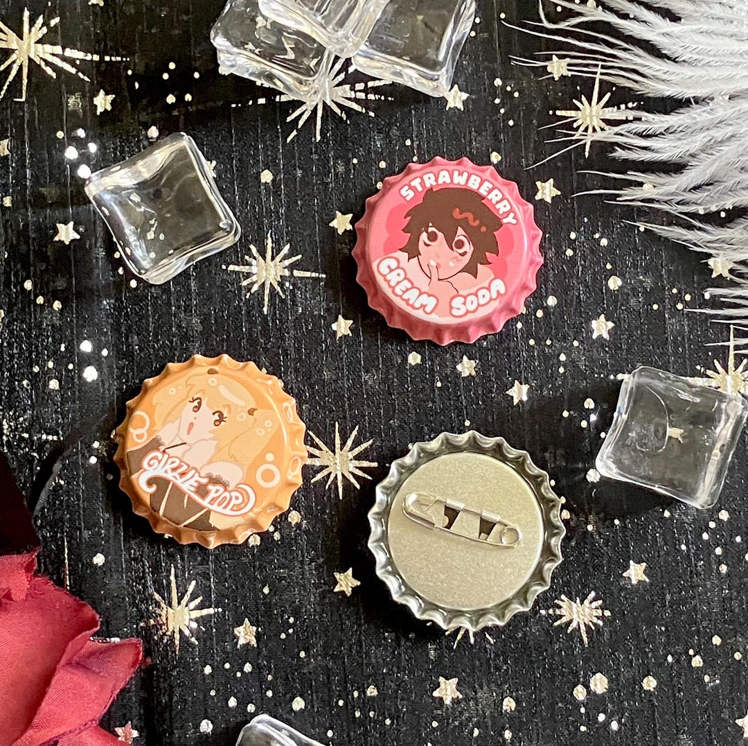 Book of Death Bottle Cap Pins - Etsy