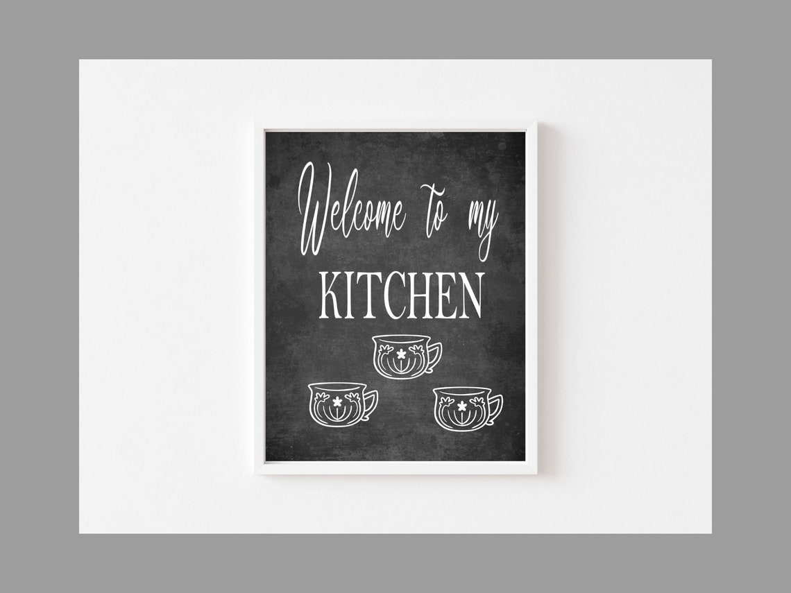 Welcome to My Kitchen Wall Art Cooking Art Printprintable - Etsy