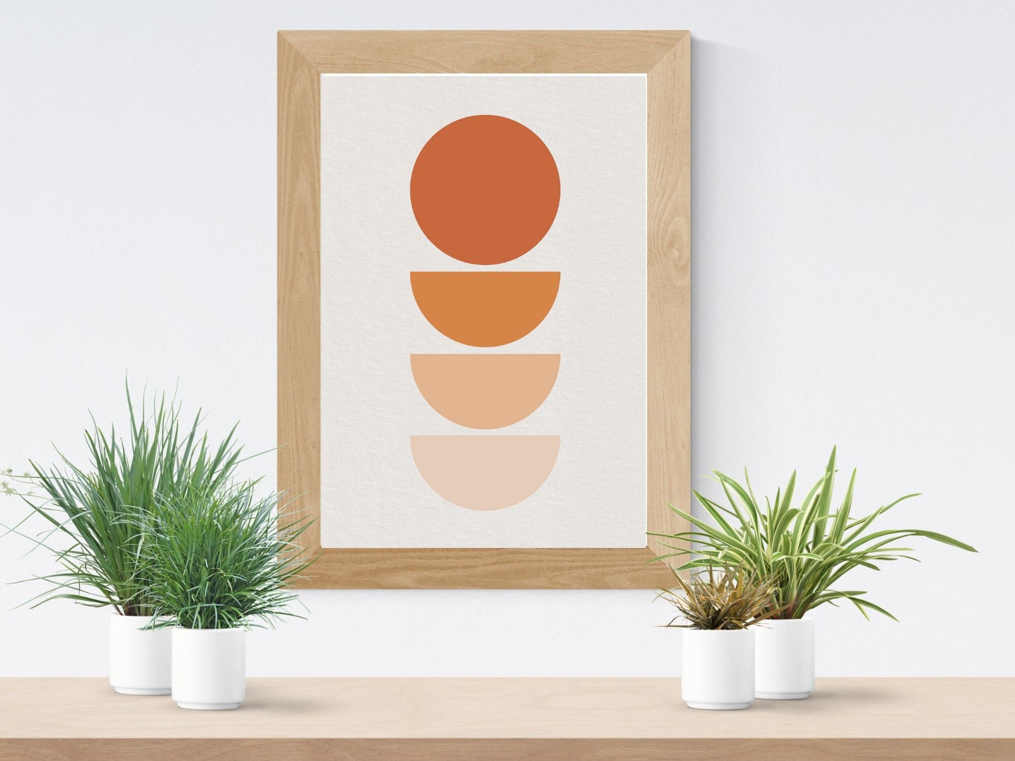 Half Moon Crescent Posterhalf Circle Print Abstract Moon - Etsy