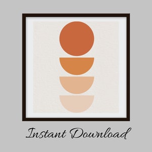 Half Moon Crescent Posterhalf Circle Print Abstract Moon - Etsy