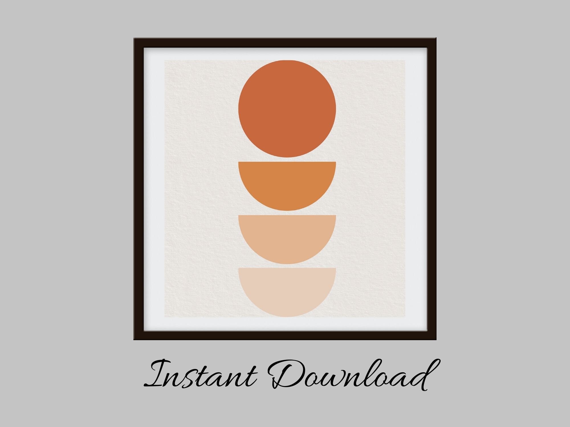 Half Moon Crescent Posterhalf Circle Print Abstract Moon - Etsy