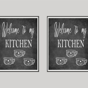 Welcome to My Kitchen Wall Art, Cooking Art Print,printable Kitchen ...