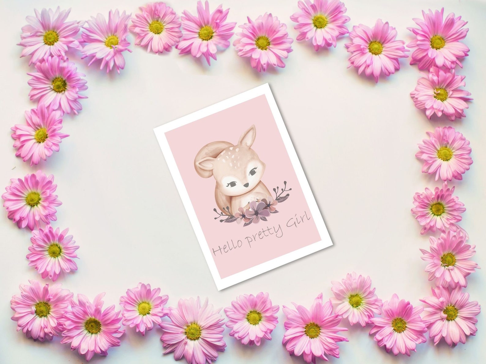 Hello Pretty Girl jungle Theme Nursery Wall Art safari Fox - Etsy