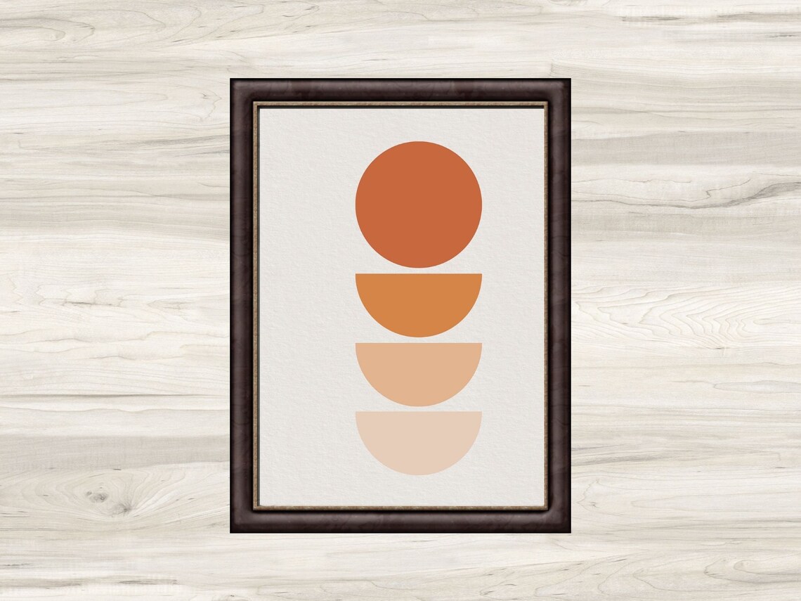 Half Moon Crescent Posterhalf Circle Print Abstract Moon - Etsy