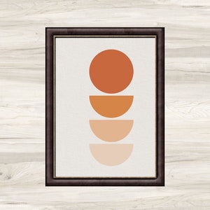 Half Moon Crescent Posterhalf Circle Print Abstract Moon - Etsy