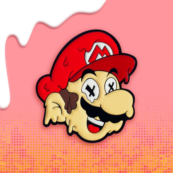 Drippy Mario Enamel Pin | Etsy