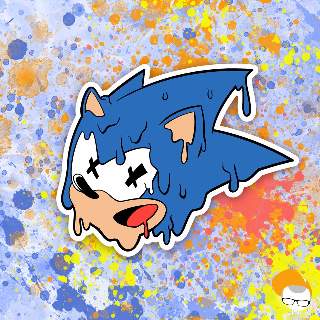 Drippy Sonic Sticker - Etsy