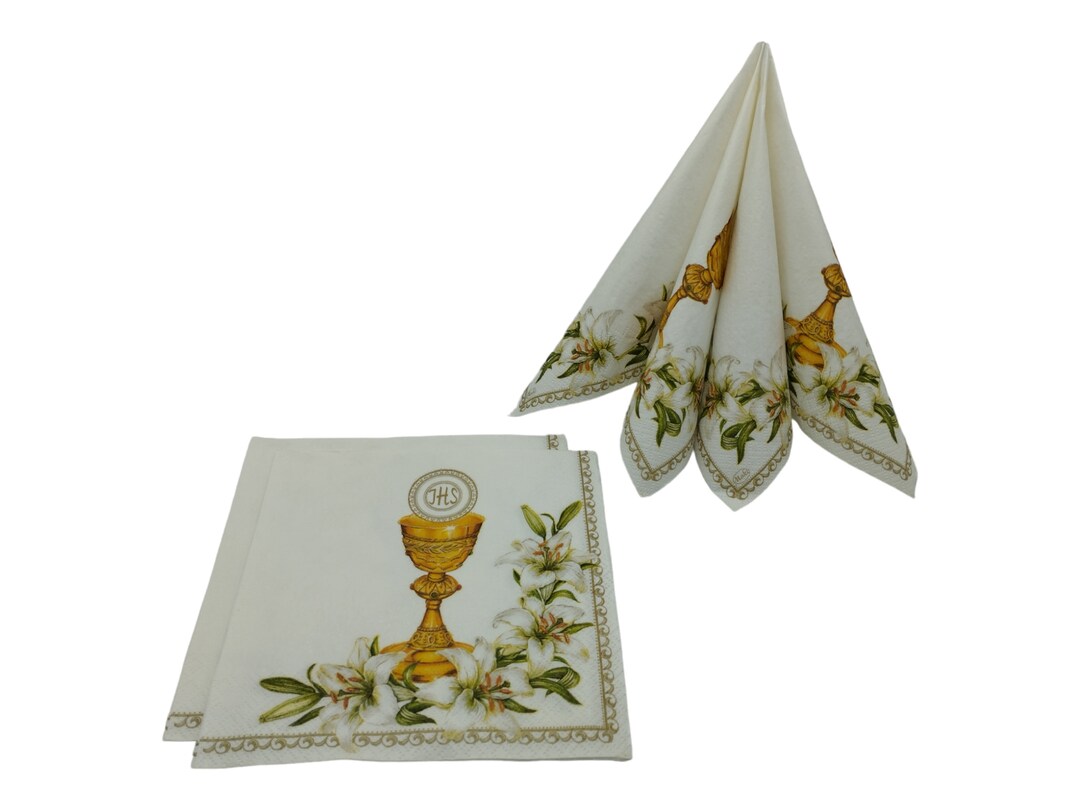 Napkins First Communion Baptism Communion Confirmation Pack of 20 Table ...