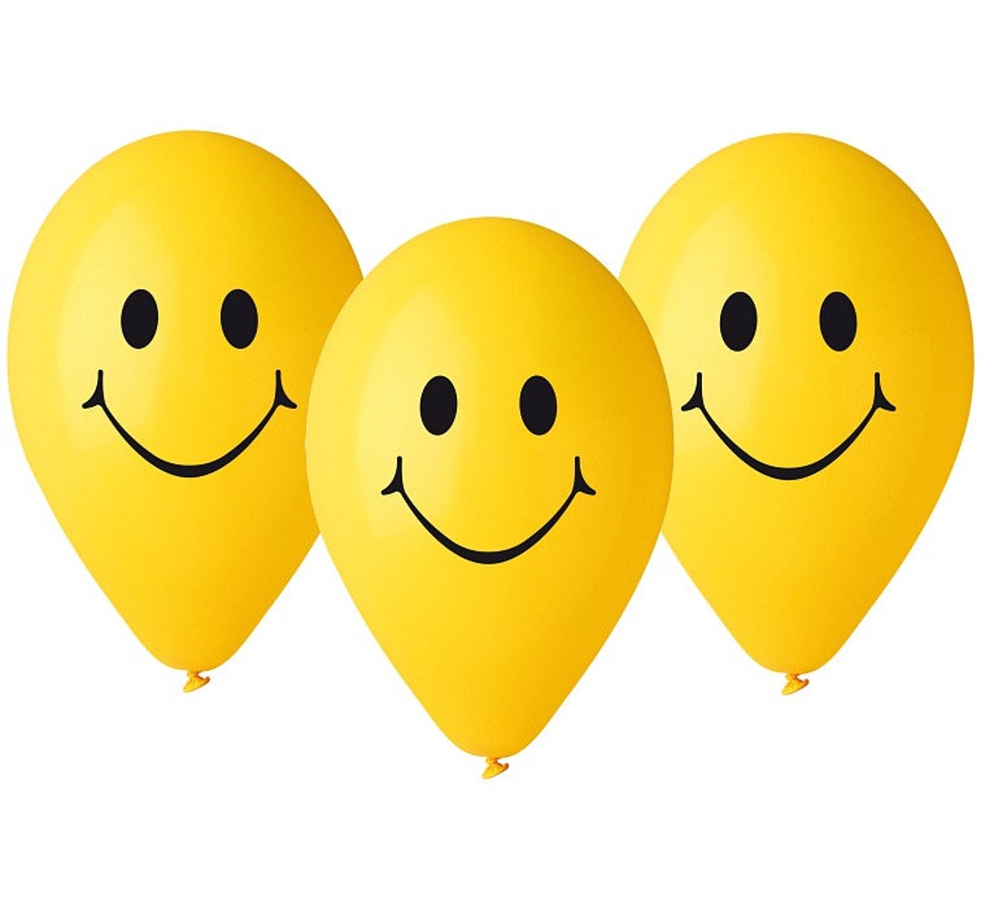 Balloon Smiley Emoji Yellow Face Pack of 25 Balloon Party Decoration ...