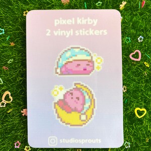 Kirbo Pixel Kawaii Vinyl Sticker Sheet - Etsy
