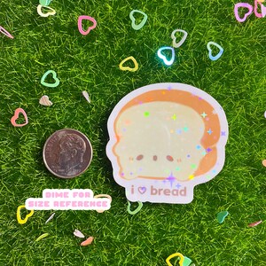 I Love Bread Kawaii Vinyl Sticker - Etsy