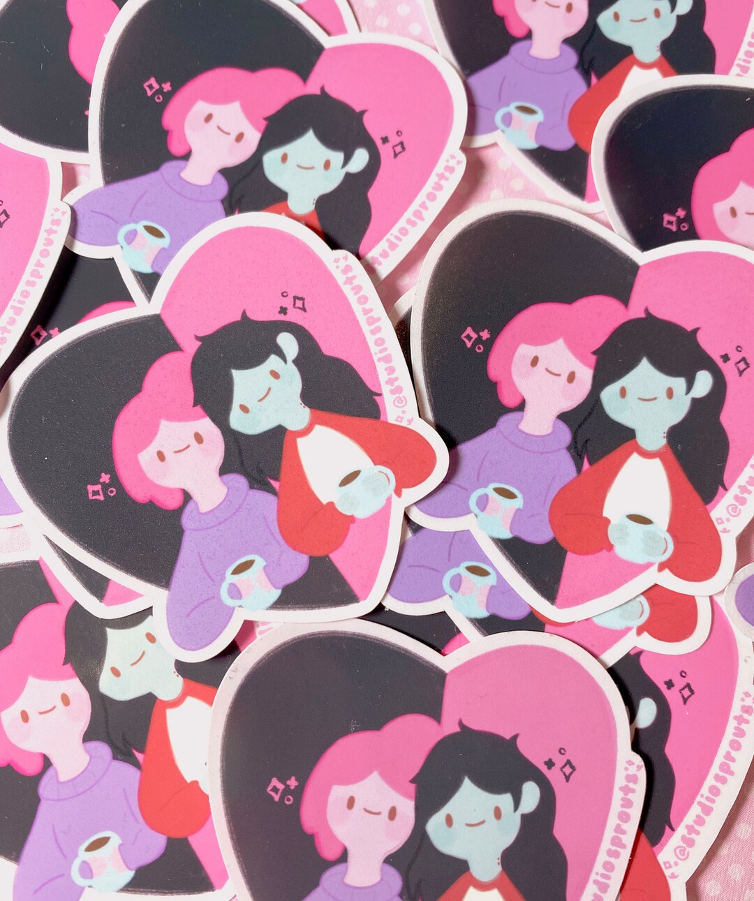Marceline & Princess Bubblegum Sticker Holographic Kawaii - Etsy