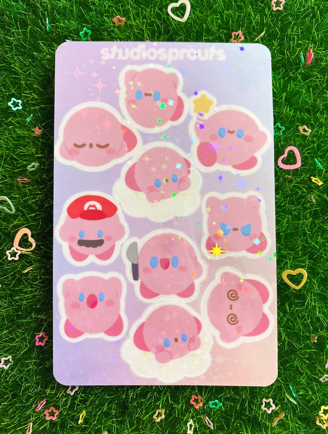 Mini Kirbo Sticker Sheet Kawaii Vinyl Waterproof - Etsy