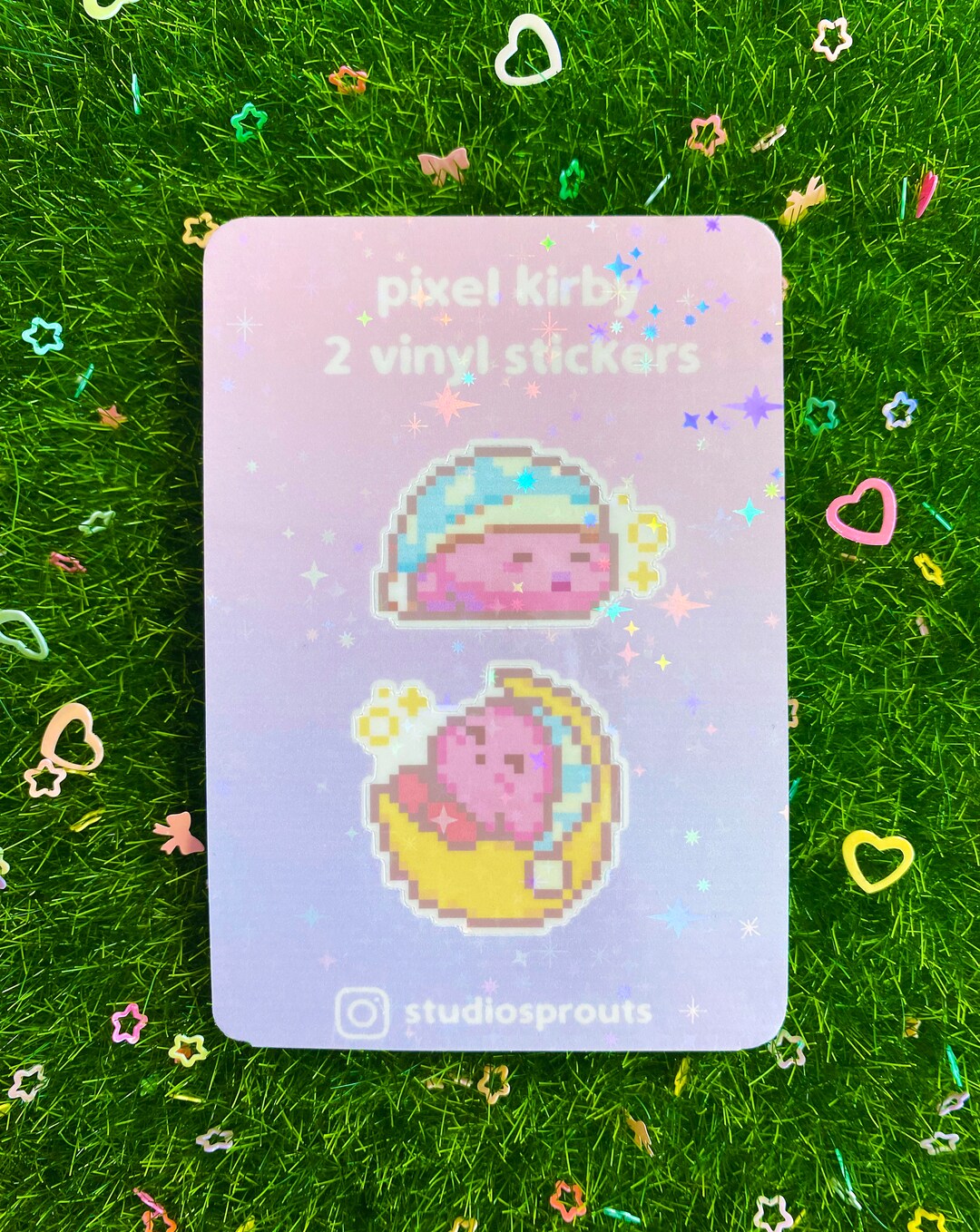 Kirbo Pixel Kawaii Vinyl Sticker Sheet - Etsy