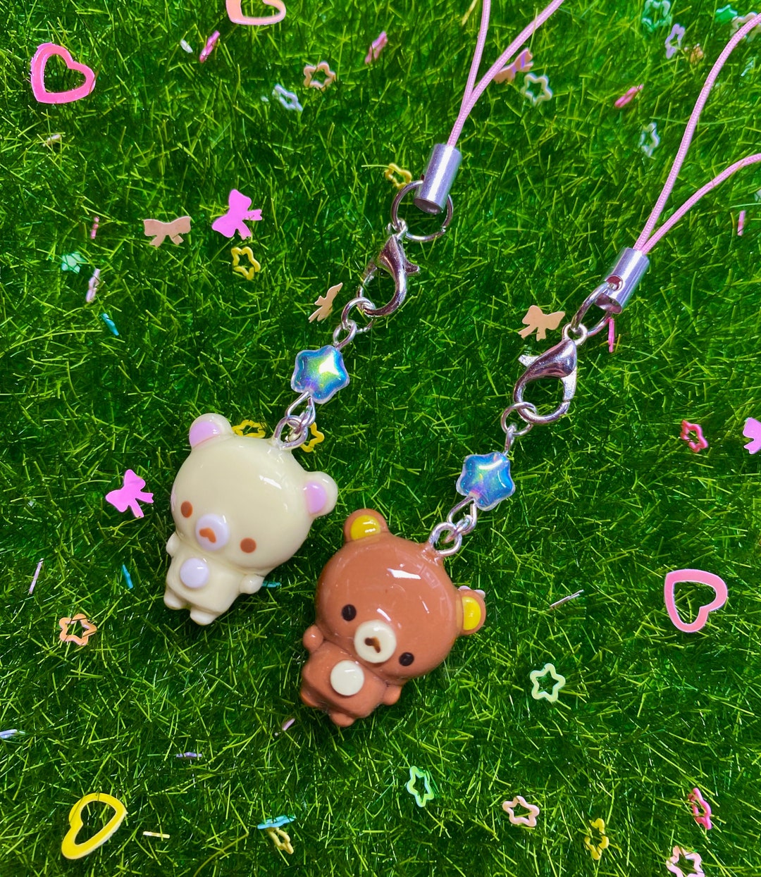 Chibi Bears Kawaii Handmade Clay Phone Charm - Etsy