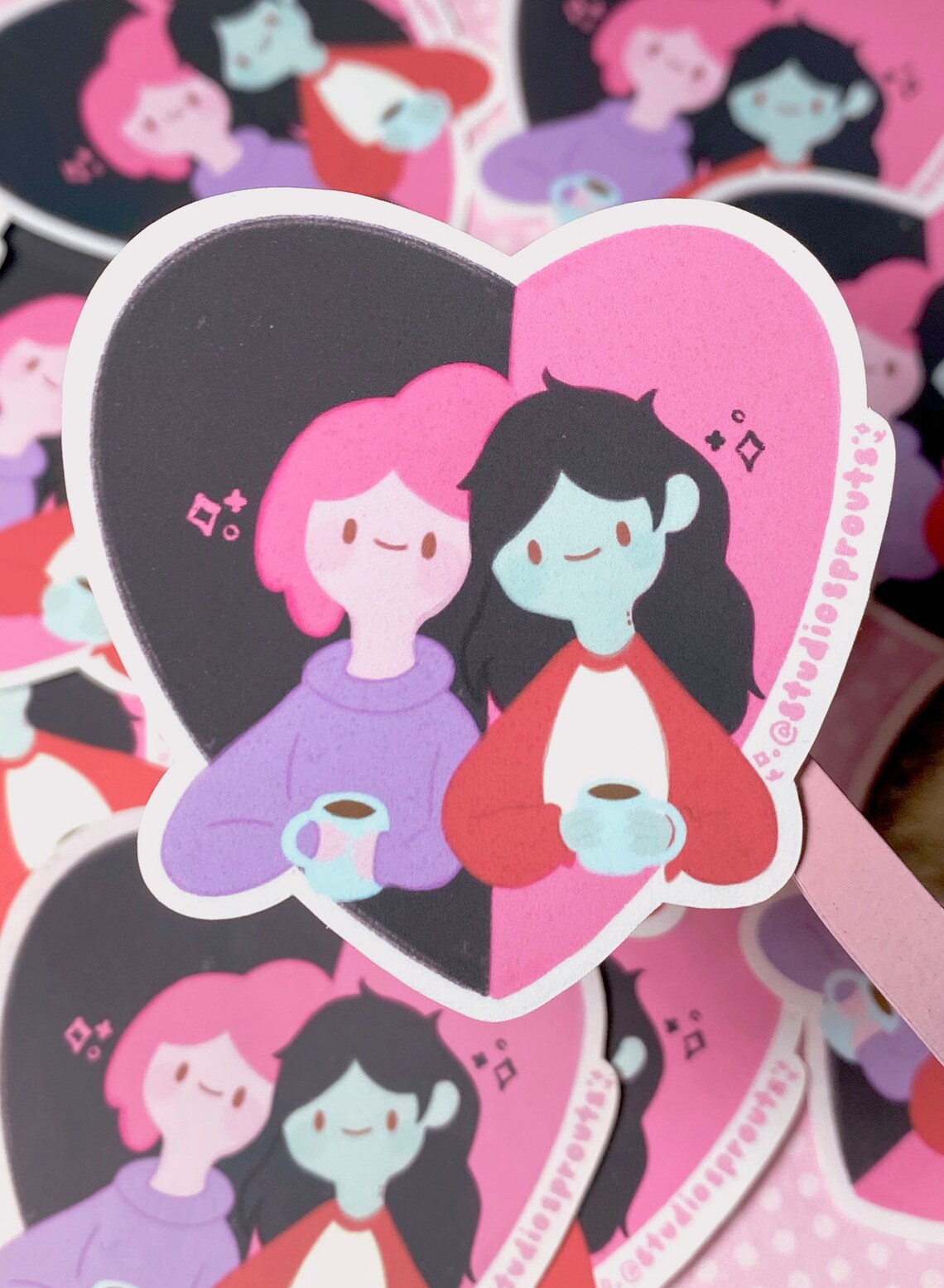 Marceline & Princess Bubblegum Sticker Holographic Kawaii - Etsy