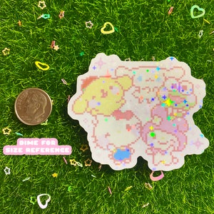 Chibi Characters Pixel Kawaii Vinyl Sticker - Etsy