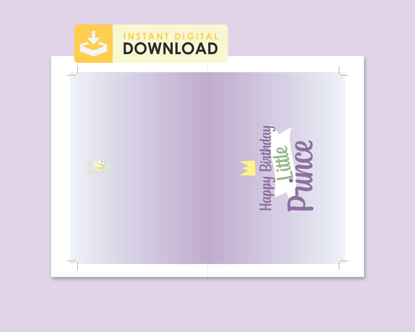 Little Prince Inspired Birthday Card and FREE Envelope Template ...