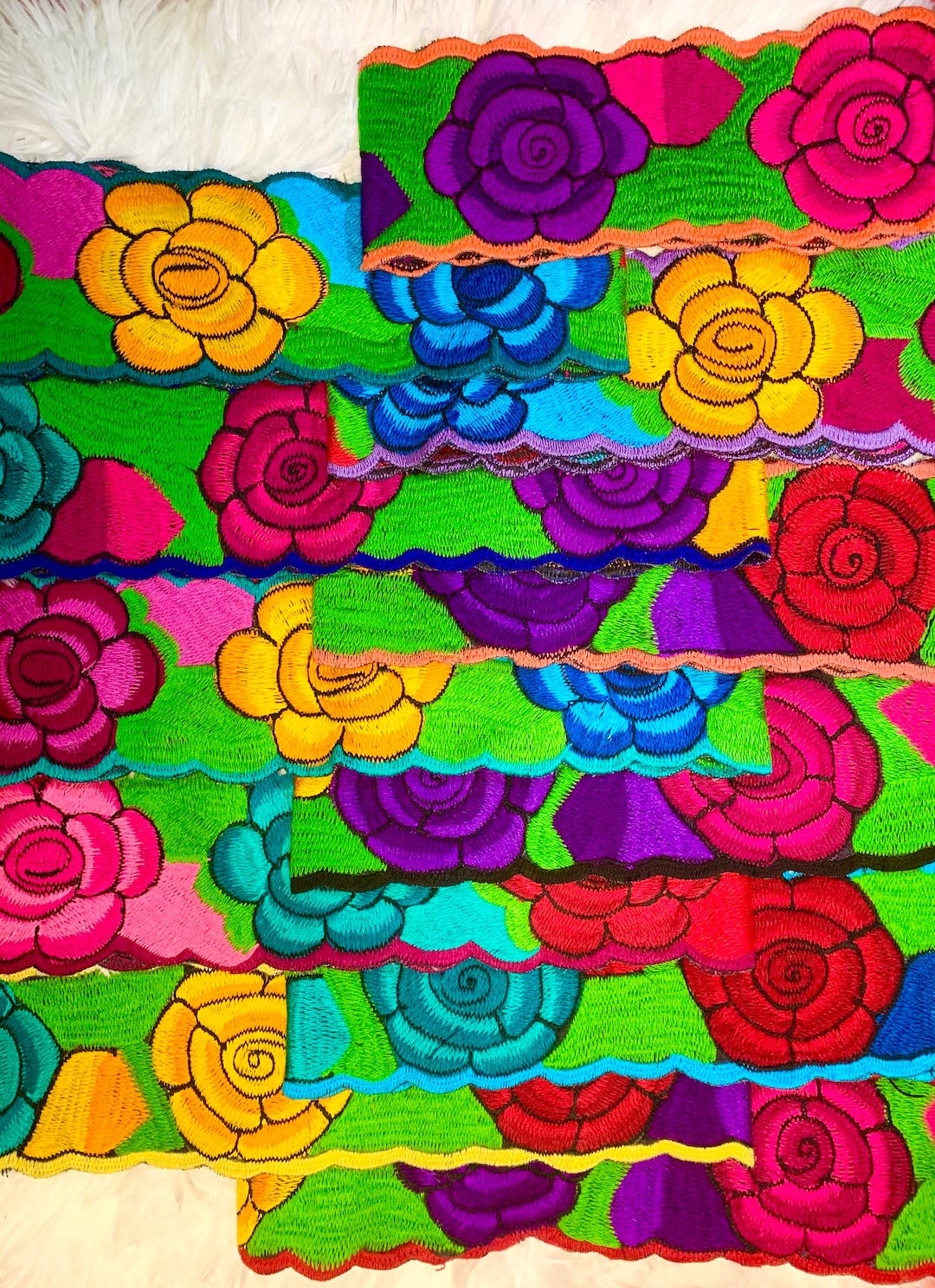 Fajo Bordado, Fajo Para Blusas Campesina, Fajo Para Vestidos Mexicanos ...