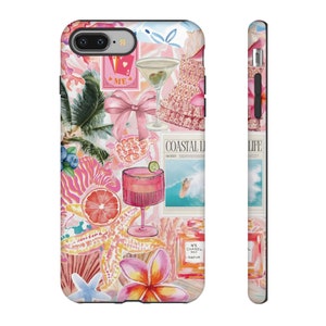 Coastal Coquette Collage Phone Case, Preppy and Cute Collage, iPhone 15 ...