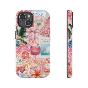 Coastal Coquette Collage Phone Case, Preppy and Cute Collage, iPhone 16 ...