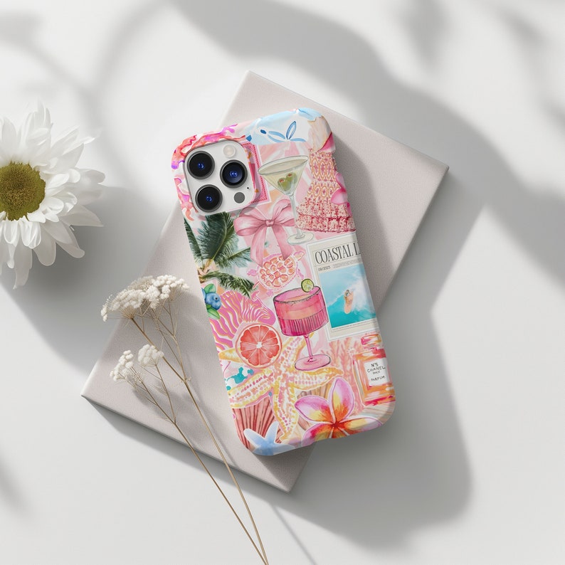 Coastal Coquette Collage Phone Case, Preppy and Cute Collage, iPhone 15 ...