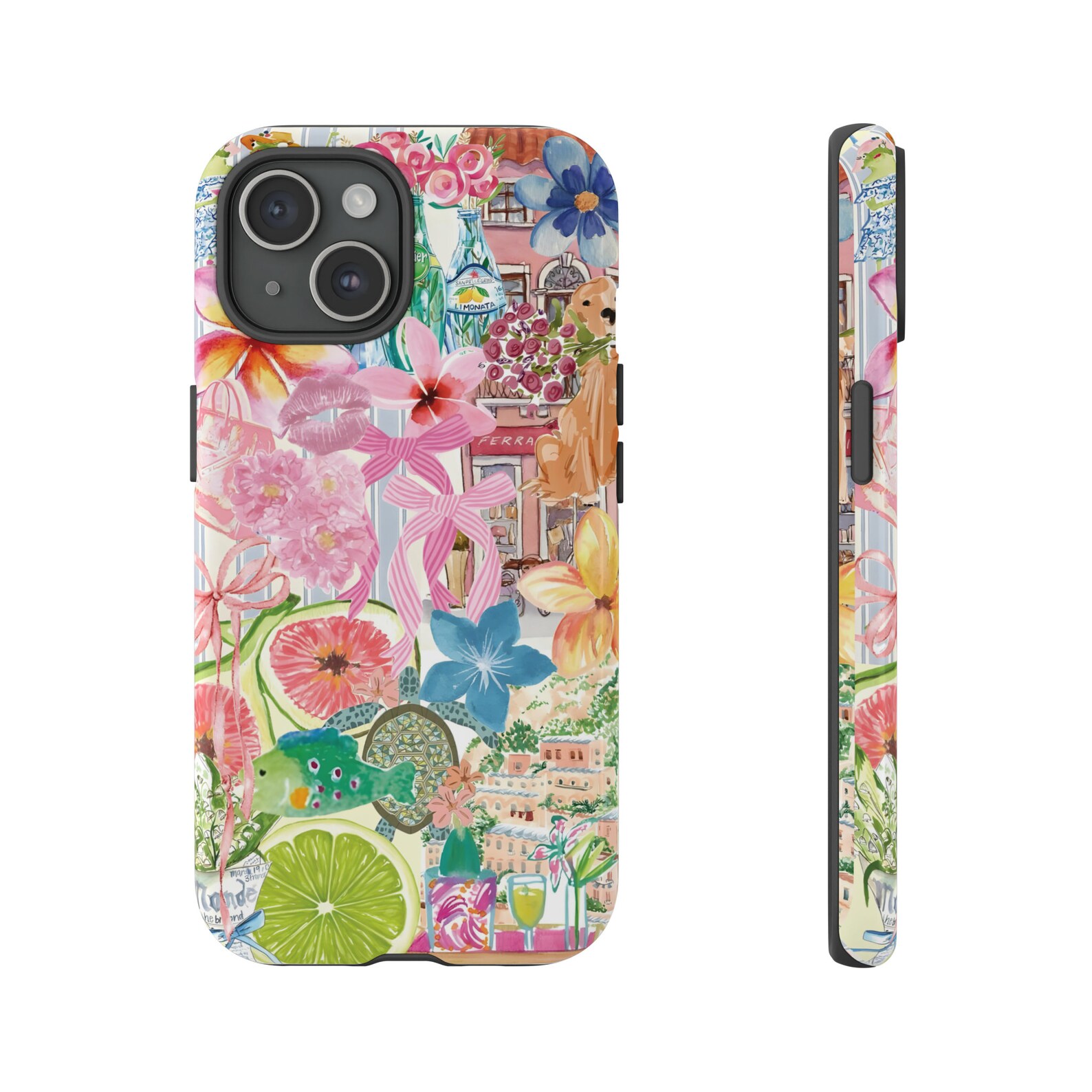 Spring Coquette Watercolor Collage Phone Case, Spring Collage, iPhone ...