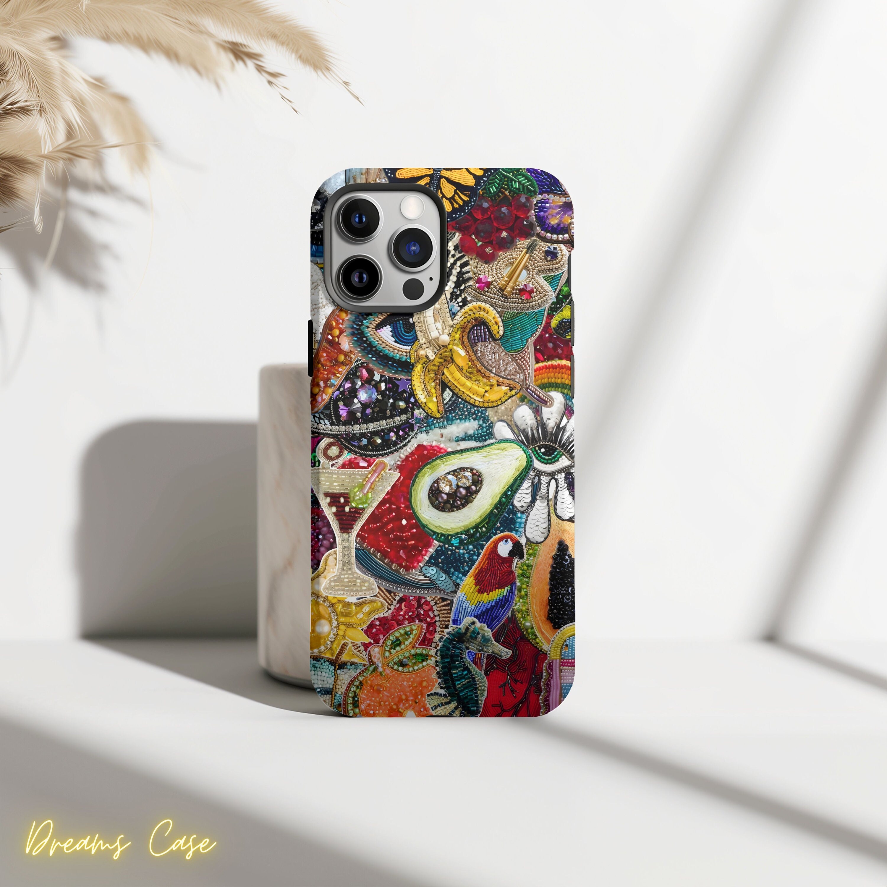 Colorful Mosaic Phone Case, Vintage Mosaic Art, Cute Festival Phone ...