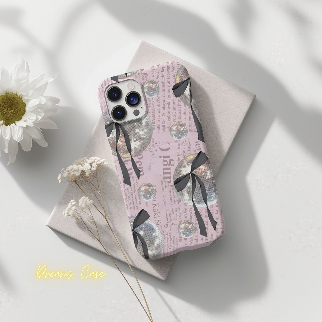 Coquette Disco Party Collage Phone Case, Cute & Trendy, Pink Girly ...