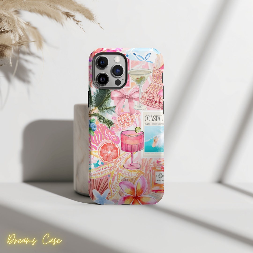 Coastal Coquette Collage Phone Case, Preppy and Cute Collage, iPhone 16 ...