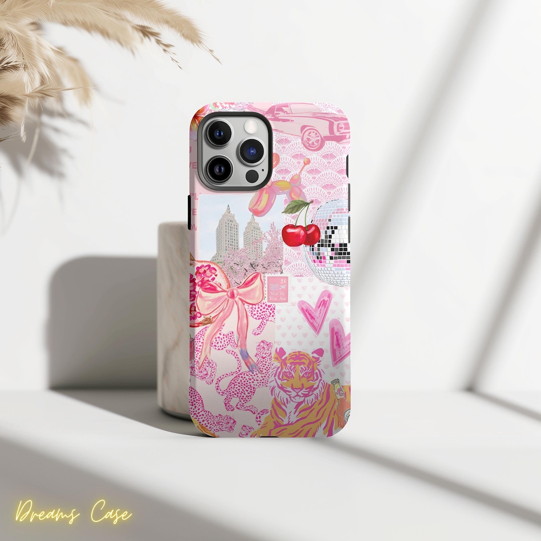 Pink Spring Coquette Collage Phone Case, Preppy and Cute Aesthetic ...