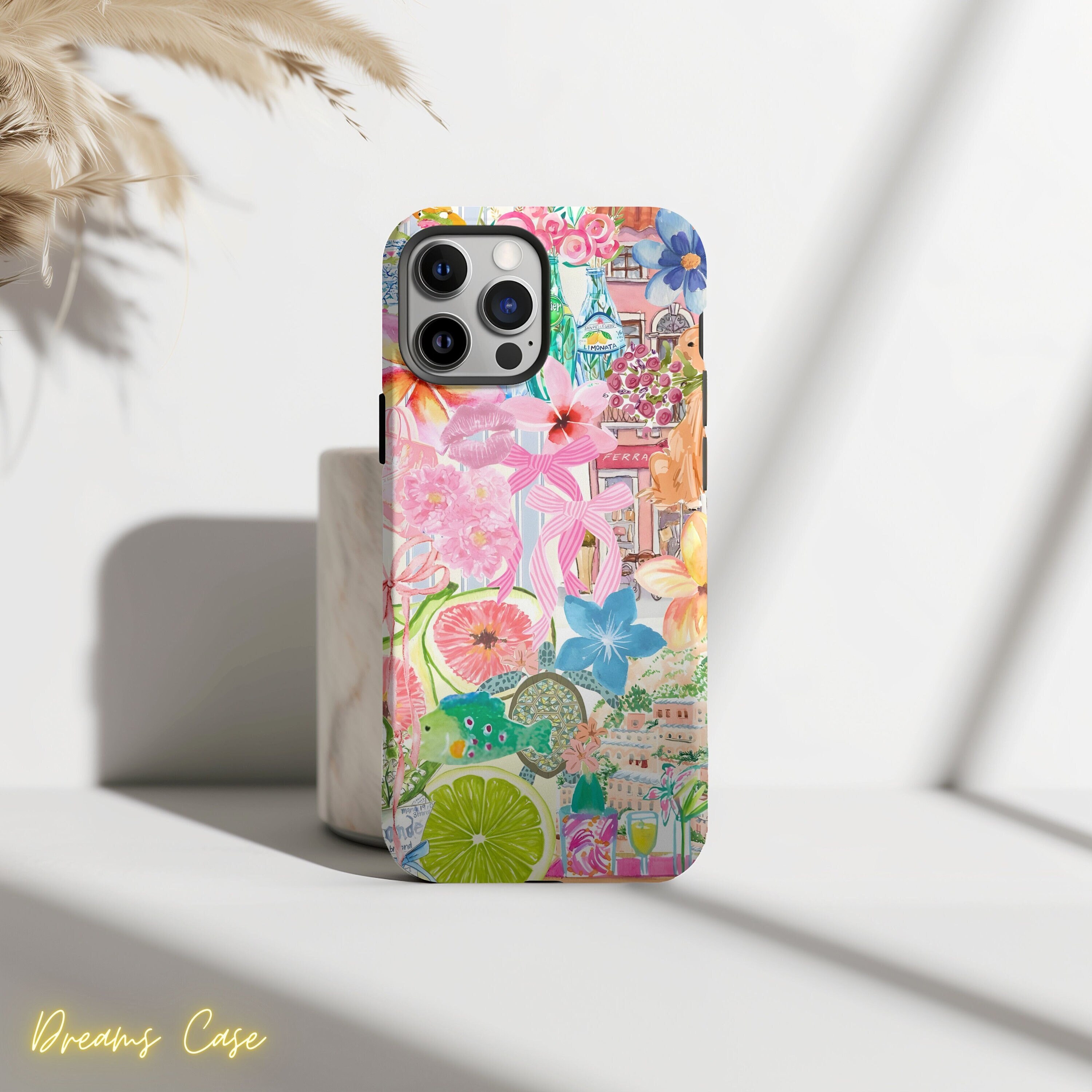 Spring Coquette Watercolor Collage Phone Case, Spring Collage, iPhone ...