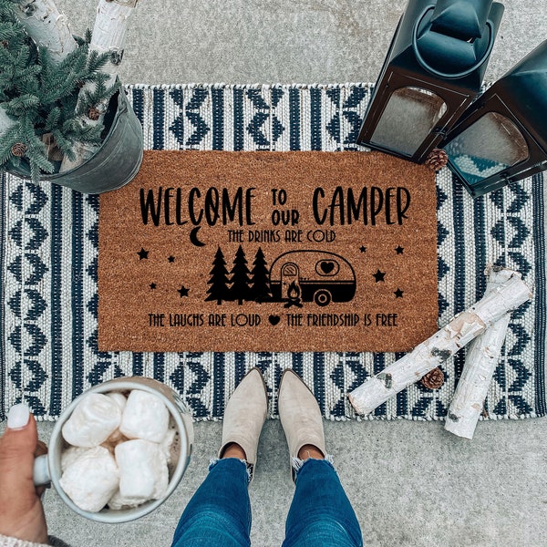 Camper Welcome Mat - Etsy
