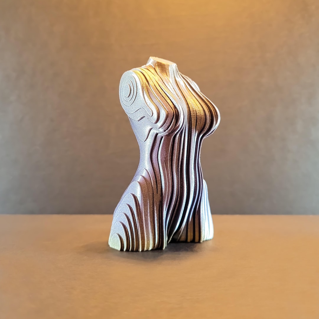 Layered Women Bust: Home Decor, Modern Female Sculpture, Female Body ...