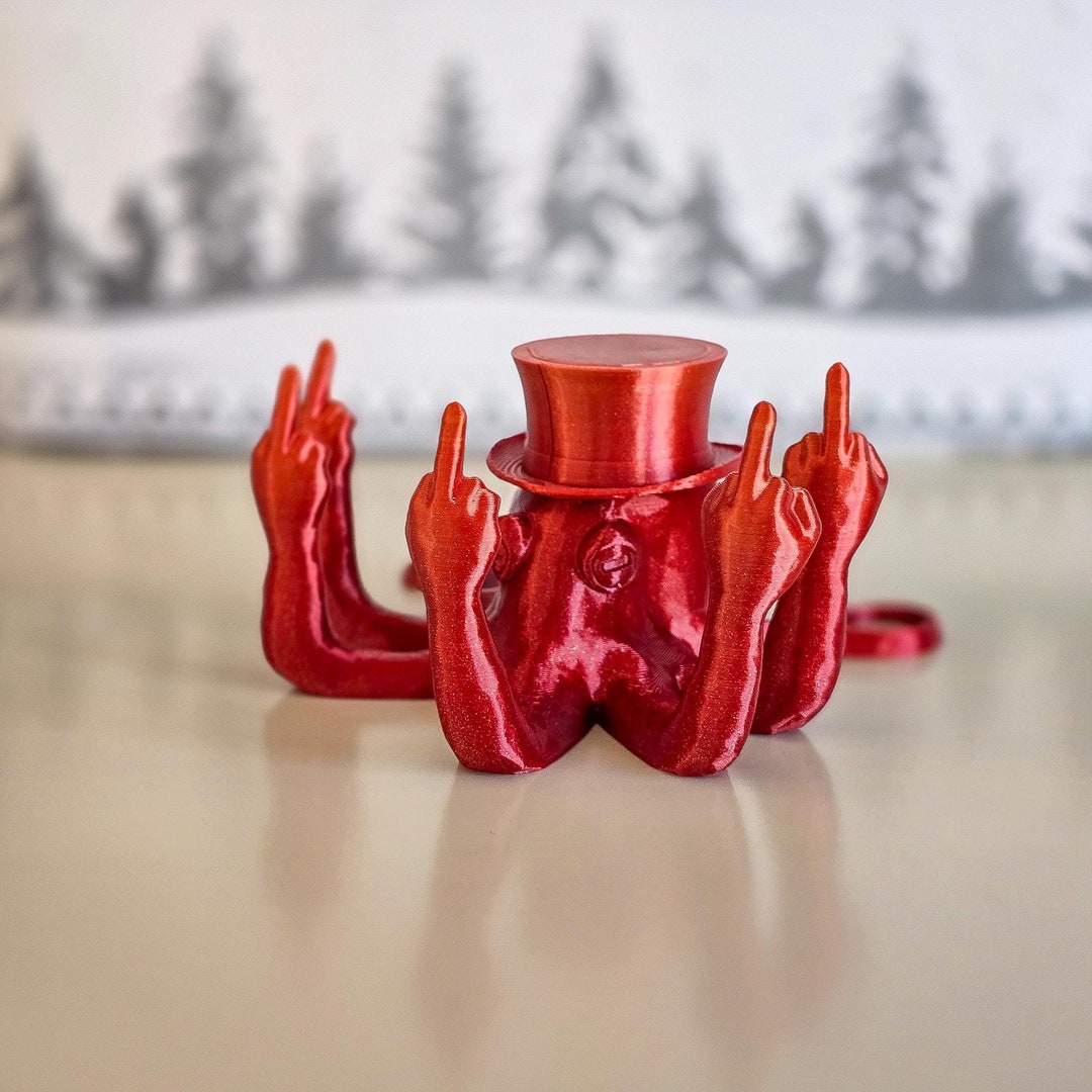 Fucktopus Top Hat Middle Finger Octopus 60 Color Options, Gag Gift ...