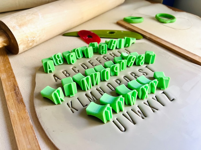 Custom Pottery Alphabet Stamp Set Alphabet Stamps Custom - Etsy