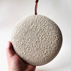 Full Moon Ceramic Hanging Wall Decor Night Sky Bedroom Decor Textured ...
