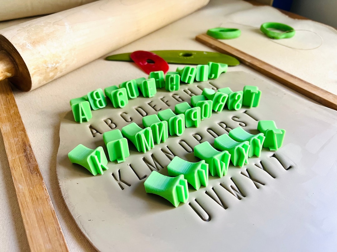 Alphabet Stamp Set for Clay Pottery Stamps Uppercase Stamp Alphabet ...