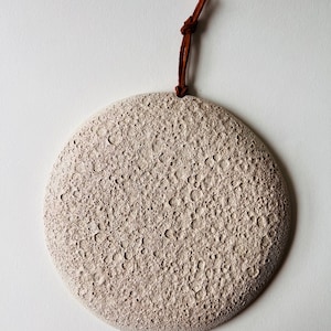 Full Moon Ceramic Hanging Wall Decor Night Sky Bedroom Decor Textured ...